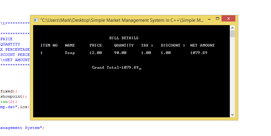 Simple Market Management System in C++ Free Source Code | SourceCodester